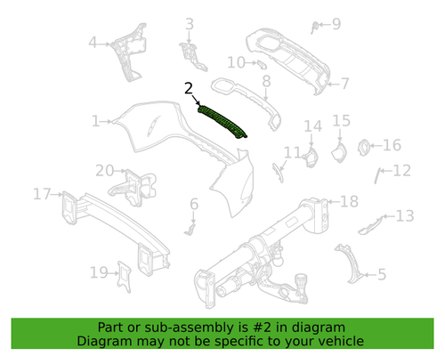 Mercedes Benz Genuine GLE Class 2020-2023 Rear Energy Absorber OE ...