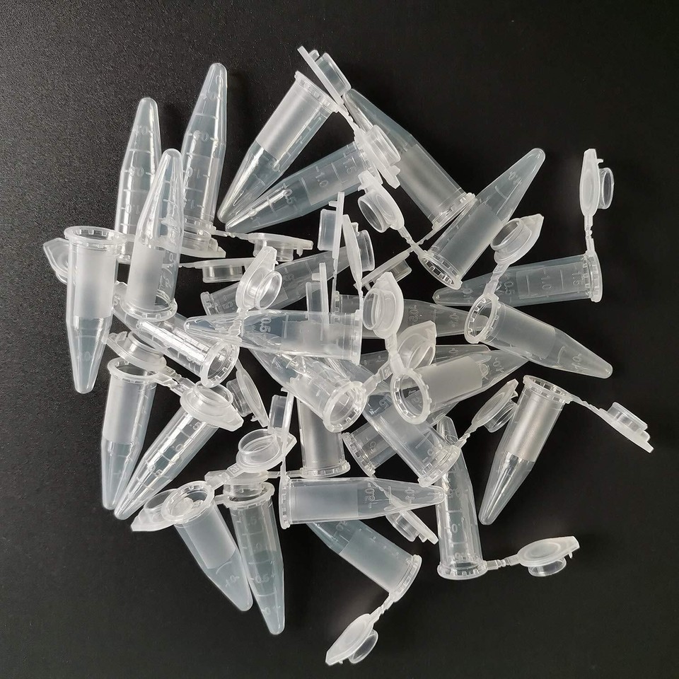500 Pieces Plastic Centrifuge Tube with Snap Cap, 1.5ML Micro Test ...