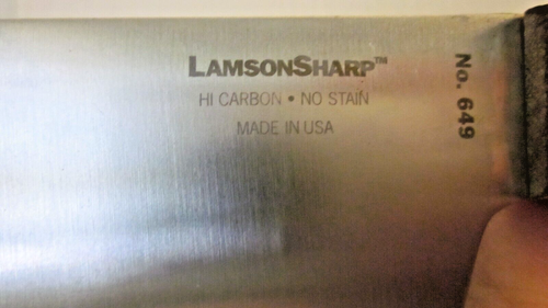 Vintage Butcher Kitchen Knife LAMSONSHARP No.649 High Carbon No Stain ...