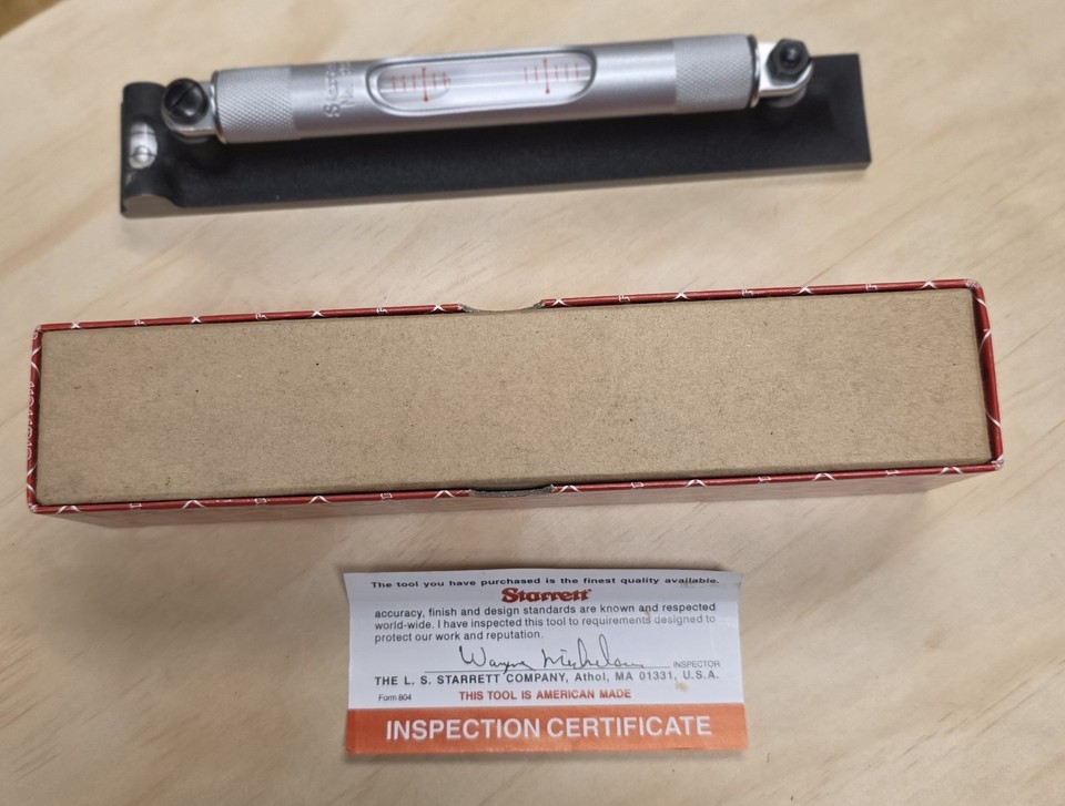 Starrett 98-8 8" Inch Precision Machinists Level With Box EX CONDITION ...