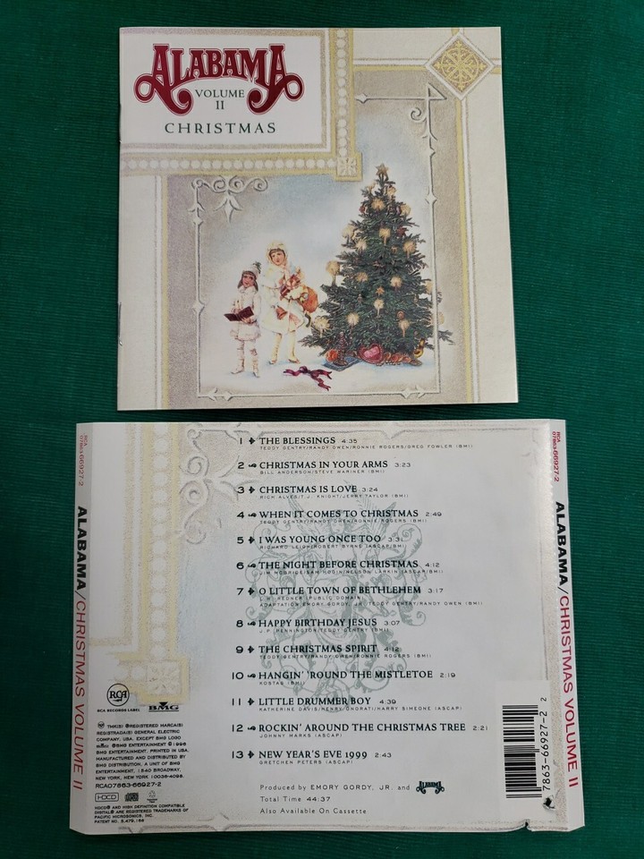 Christmas, Vol. 2 by Alabama (CD, Sep-1996, RCA) Inserts & Disc Only ...