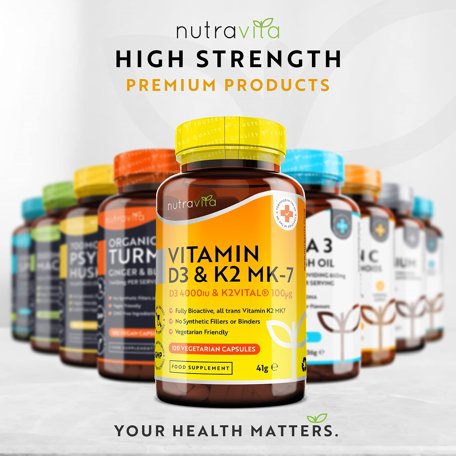 Nutravita Vitamin D3 & K2 MK7 Capsule - 120 Count (MIDVITD3K2MK7EN) for ...