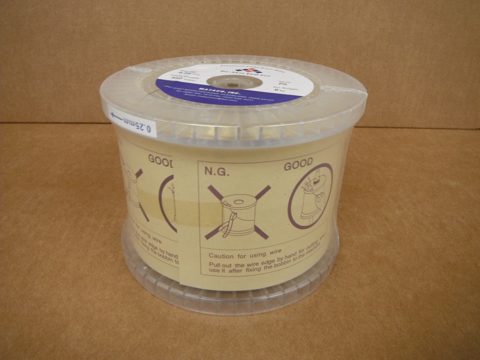 HARD BRASS EDM WIRE (4) four 13.2# spool P-5 .010" 25mm Mitsubishi ...