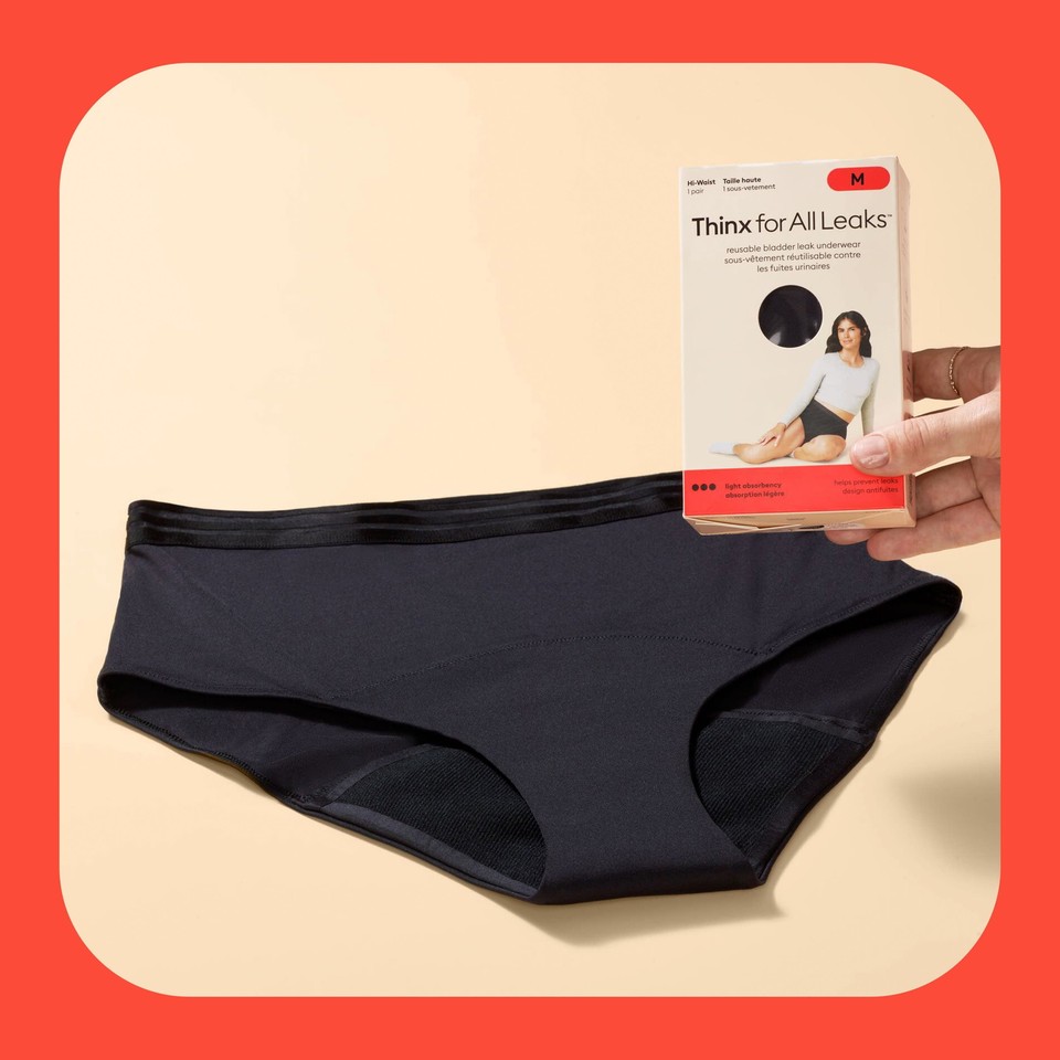 Thinx for All Leaks Women’s Hi-Waist Incontinence Underwear, Size 1X, Black Dry | eBay