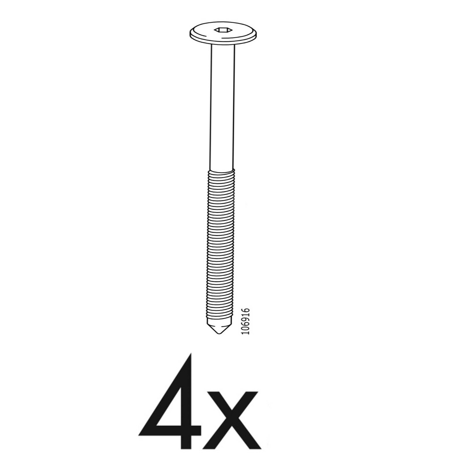 4 IKEA Screws Part # 106916 | eBay