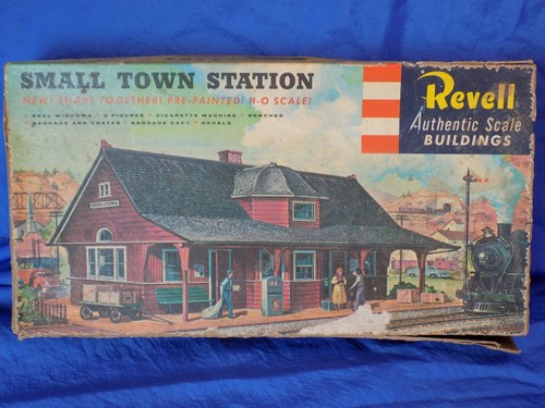 REVELL Small Town Station HO Scale Model Railroad Building VINTAGE 1960 ...
