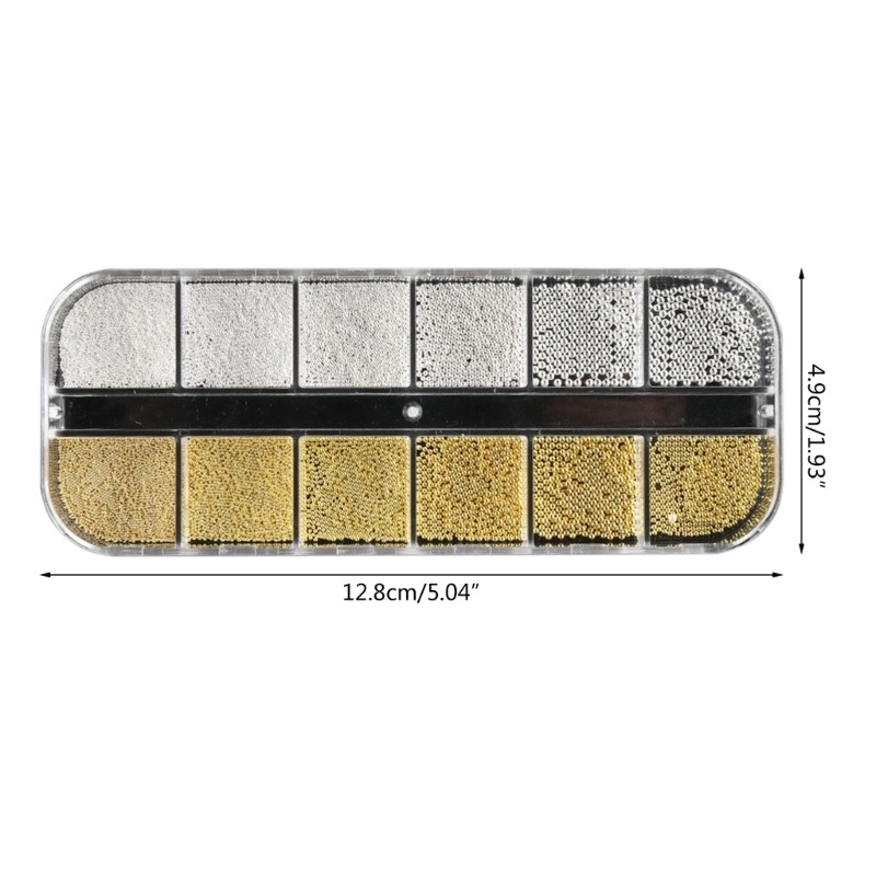 Mini Nail Art Caviar Beads, 3D Micro Caviar Beads Gold Silver Beads ...