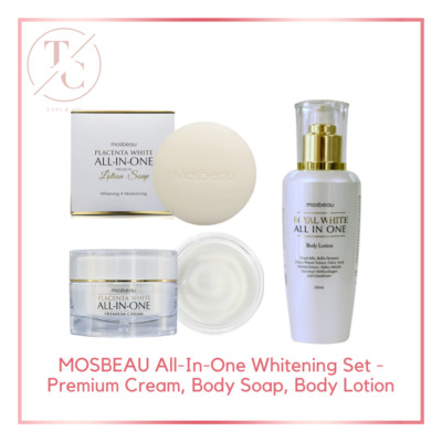 MOSBEAU All-In-One Whitening Set - Premium Cream, Body Soap, Body ...
