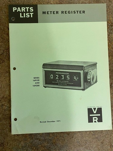 Veeder-Root Meter Register Parts List - Series 169100 & 169200 Revised ...