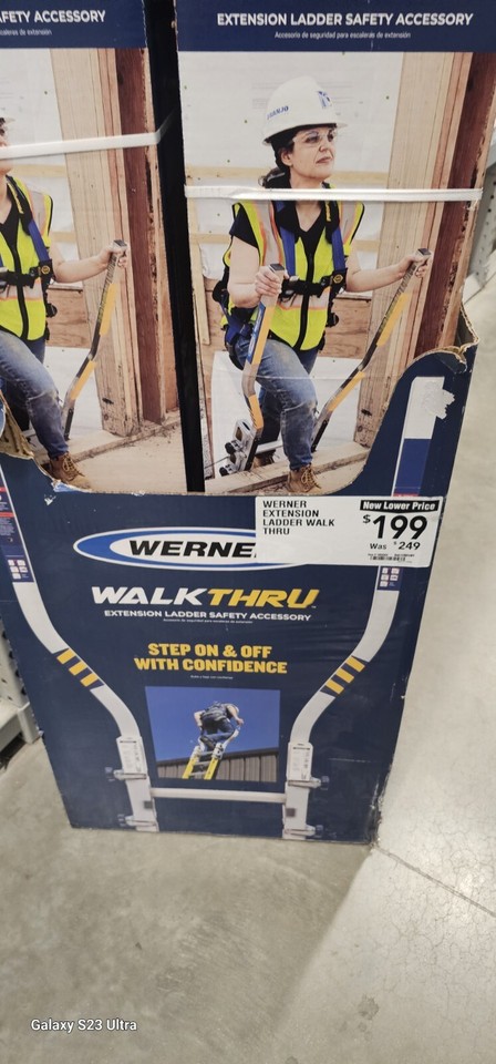 Werner Walk-Thru X300010 - Extension Ladder Walk Thru - Safety Rail | eBay