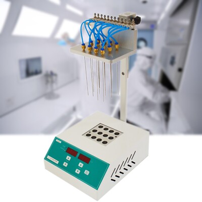 Lab Nitrogen Evaporator Sample Pressure Blowing Concentrator 12-Gas ...