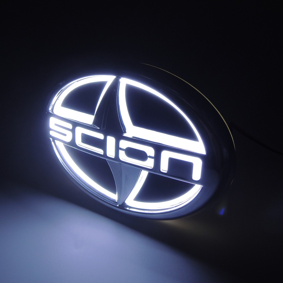 (12.5CMX8.5CM) White 5D LED Car Tail Rear Logo Light Badge Lamp Emblem ...