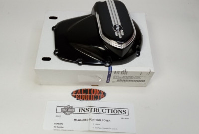 GENUINE HARLEY DAVIDSON Defiance Collection Cam Cover Black Anodized ...