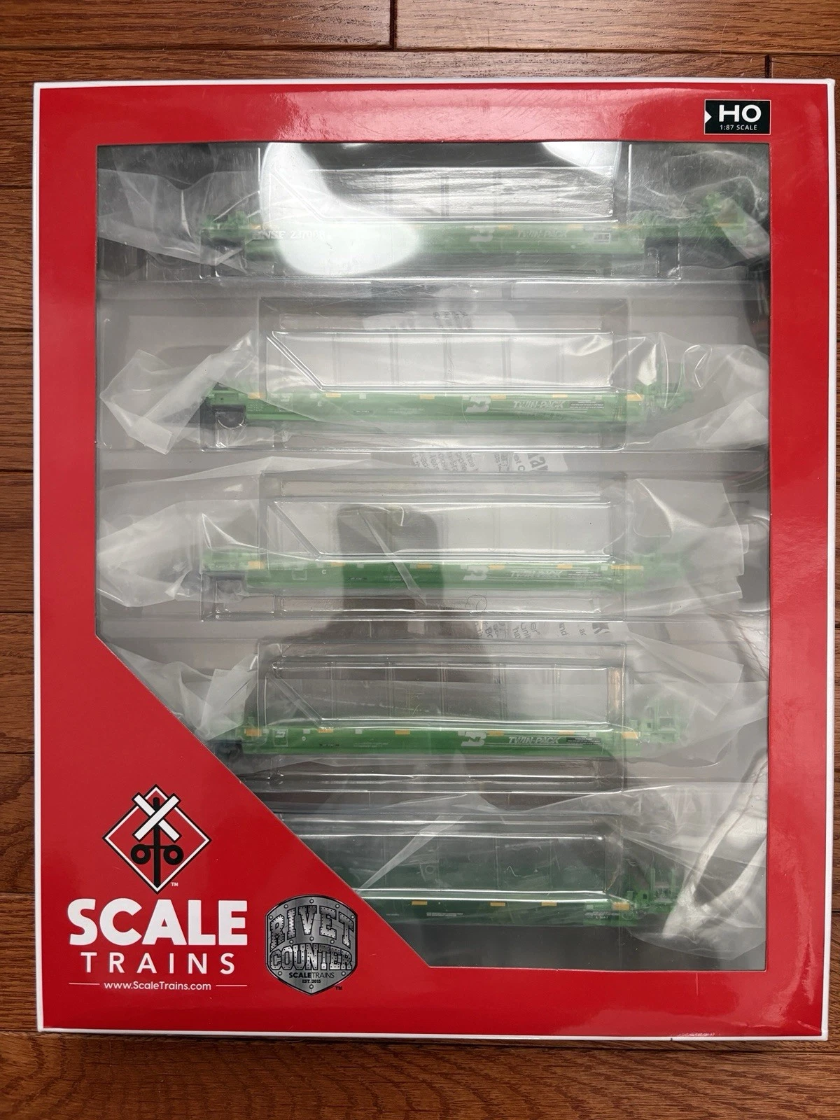 Scale Trains SXT32834 BNSF P-S/TRN Backpacker 5-Unit Well-car Set BN ...