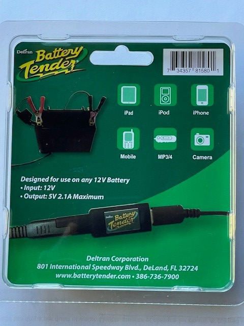 Battery Tender USB Charger Adapter for 12-volt batteries, SAE to USB | eBay