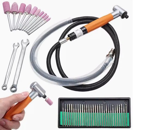 DIY 90 Degree 3MM Pneumatic Micro Grinder Angle Air Micro Die Grinder ...