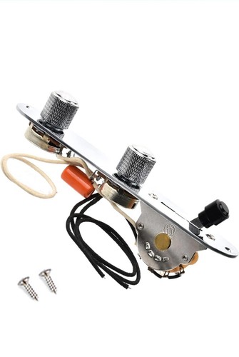 Fully Loaded Guitar Control Plate, Prewired 3-Way Blade Switch Large ...