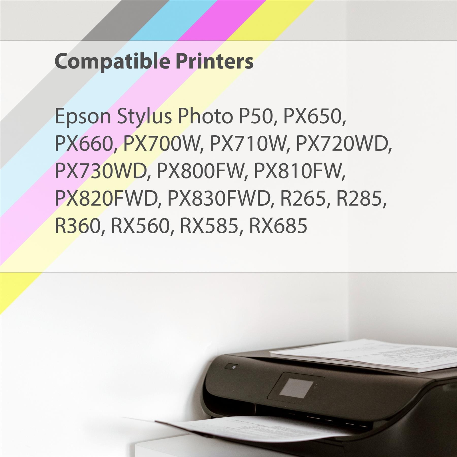 4 Gelb Tintenpatronen für Epson Stylus Photo PX650, PX720WD, PX820FWD ...