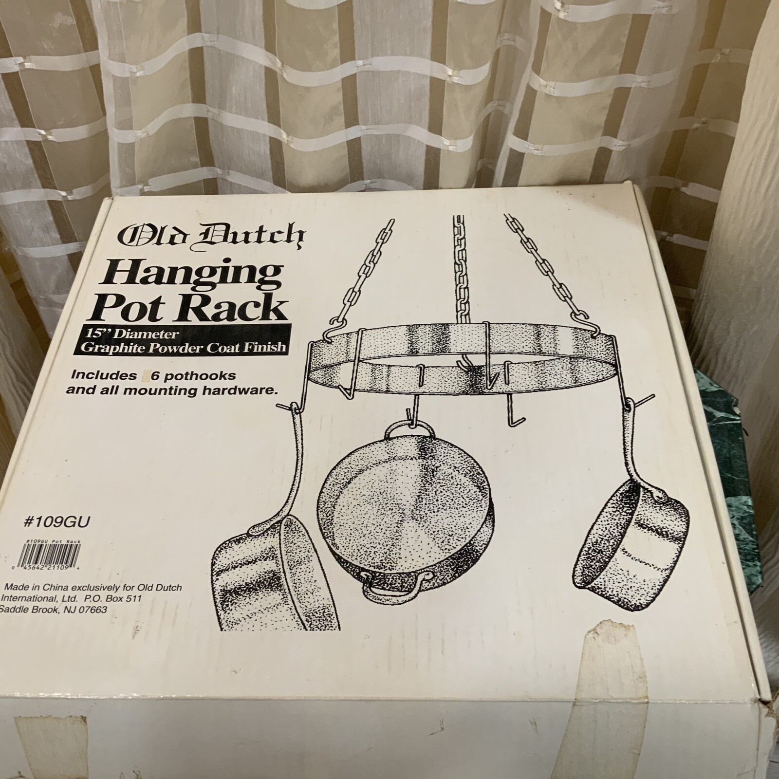 CIRCAL GRAPHITE POWDER COAT Hanging Pot Rack 15IN #109 Old Dutch New | eBay