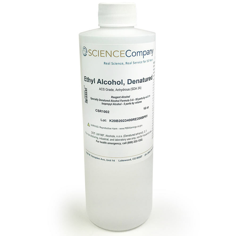 Alcohol Denatured Ethyl Alcohol Ethanol Acs Grade