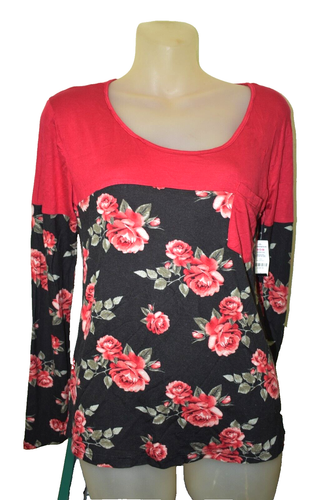 ARDENE Red Roses Stretch Top Small Attached Tag | eBay