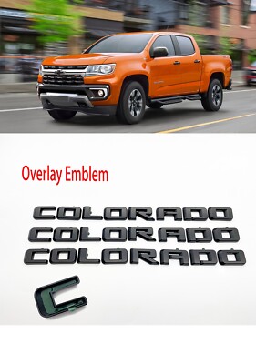 Overlay Emblems 2023-2024 Chevrolet Colorado LT Matte Black Body Side ...