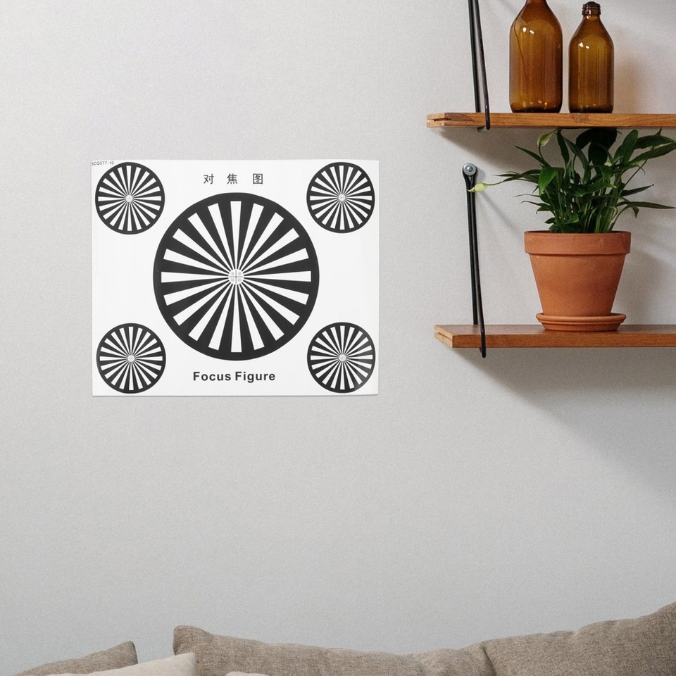 Camera Test Card Cctv Lens Focus Chart Front Setup Target Resolution ...
