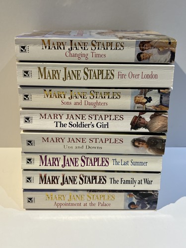 MARY JANE STAPLES BOOK BUNDLE X8 CHANGING TIMES FAMILY AT WAR FIRE OVER ...