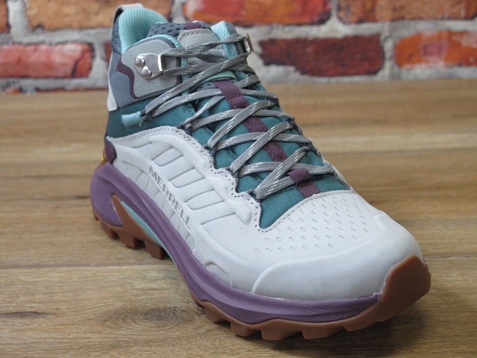 Women's Merrell Moab Speed 2 Leather Waterproof Hi-Top Hiking Boot Grey ...