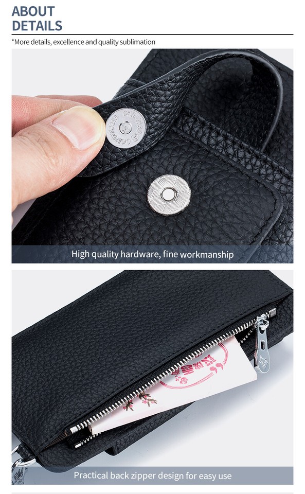Women Cellphone Purse Genuine Leather Card Wallet Handbag Crossbody ...