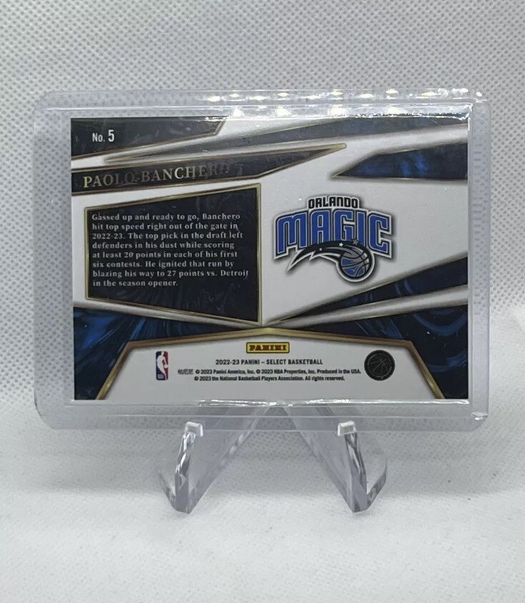 2022-23 Panini Select Paolo Banchero Turbo Charged Rookie RC #5 Orlando ...