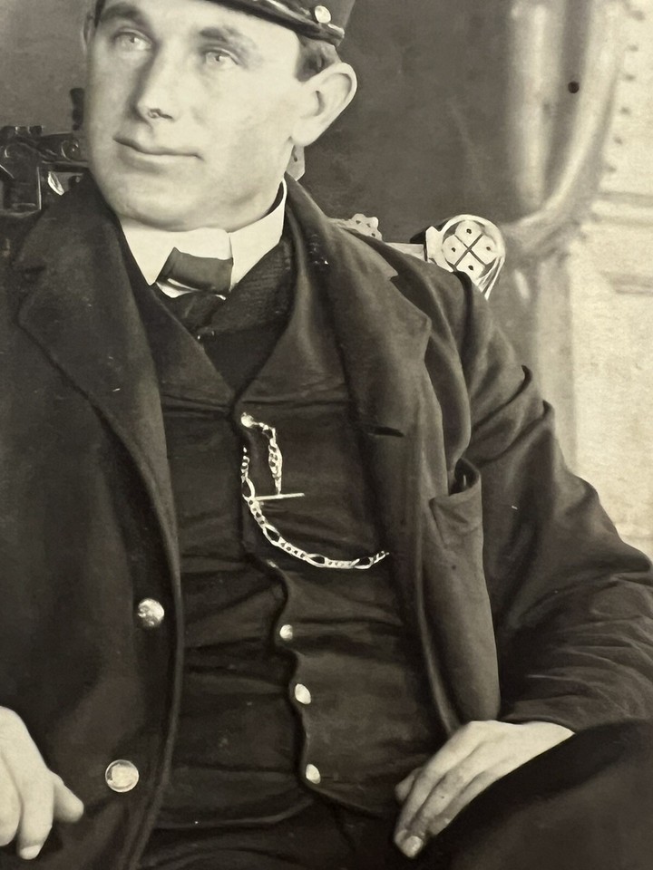 Antique Cabinet Card Photo Occupational Train Trolley Conductor In ...