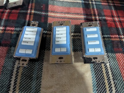 Lutron HomeWorks STWD-5BRL-BG, 3BRL-BG (Bluestone) 5/3 Button ...