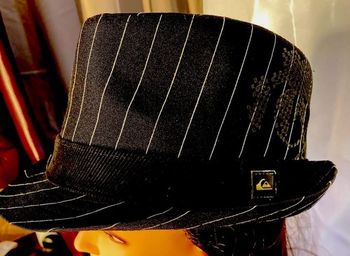 Quicksilver Black PinStriped All Occasion Fedora Hat W/ Black Stylish ...