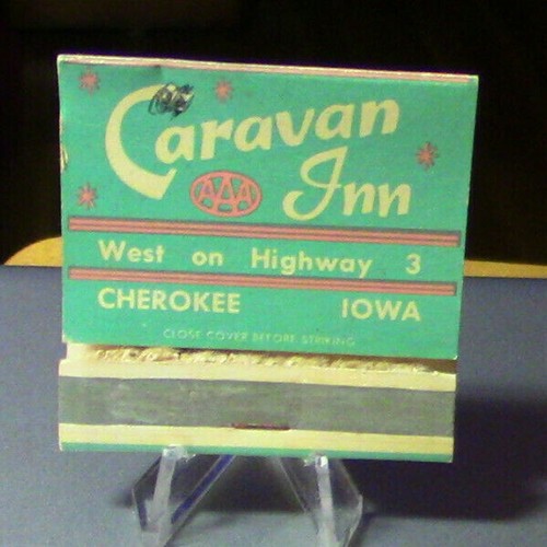 Caravan Inn, Highway 3, Cherokee Iowa Match Book | eBay