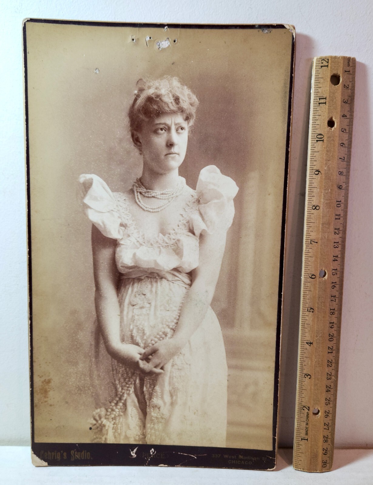 1890s actress Anna Boyle, Gehrig Studio, oversized cabinet card photo ...