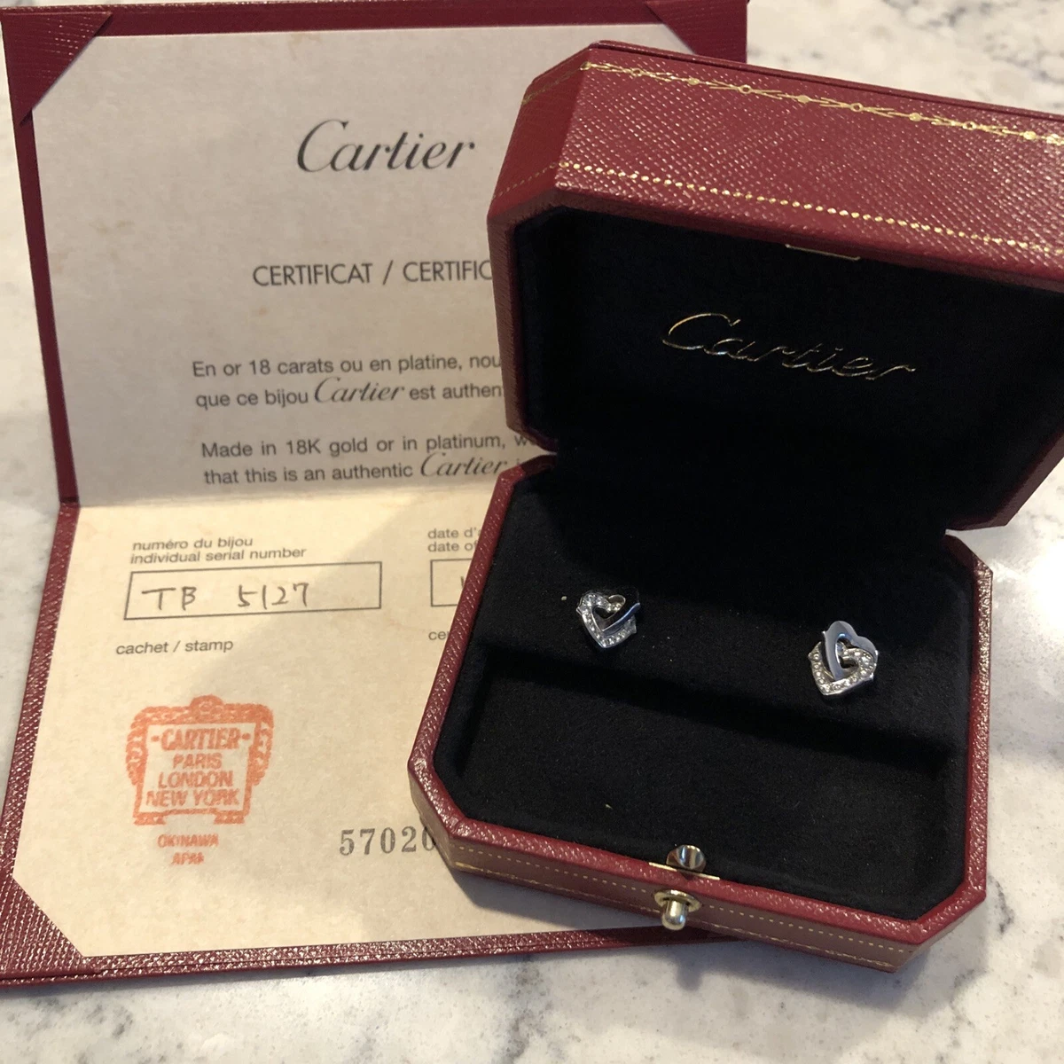 Diamond Earrings In Box