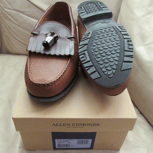 NEW Allen Edmonds 14 EEE 3e Wide Nashua mens leather dress shoes rubber ...