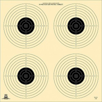 B-40/4 [B-32/4] Official NRA 10 Meter Air Pistol Target, 14" x 14", on ...