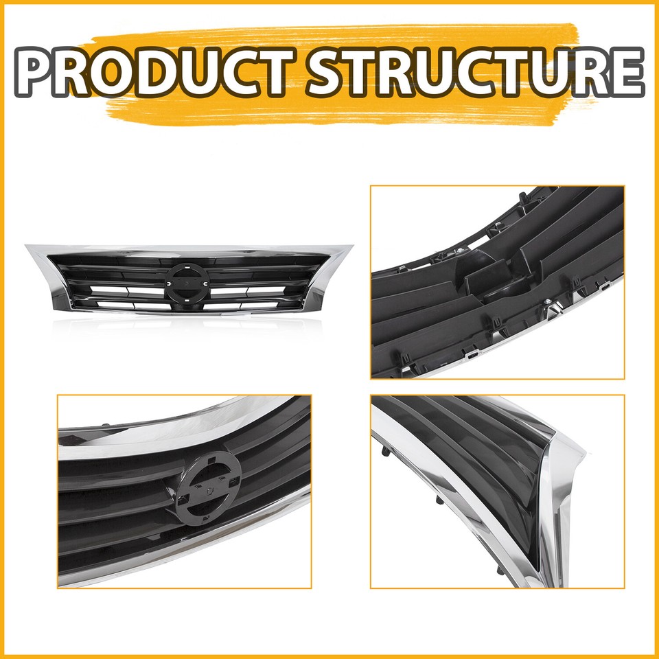 2013-2015 Nissan Altima Front Bumper Grille Upper Grill Assembly Chrome ...