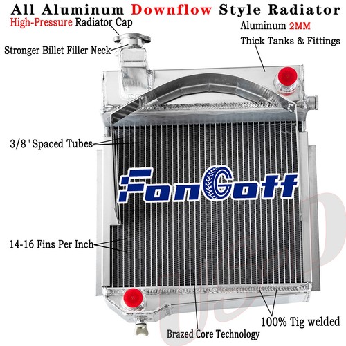 4 Row Aluminum Radiator Fit 1958-1967 Austin Healey Sprite 1960-66 MG ...
