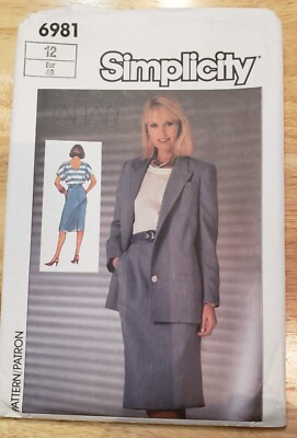 Simplicity Sewing Pattern 6981 Woman's Skirt Pullover Top Lined Jacket ...