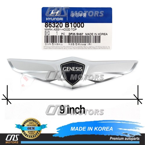 2015 2016 Genesis 2017 G80 Hood Emblem OEM 86320-B1000 for Hyundai ⭐⭐⭐⭐ ...