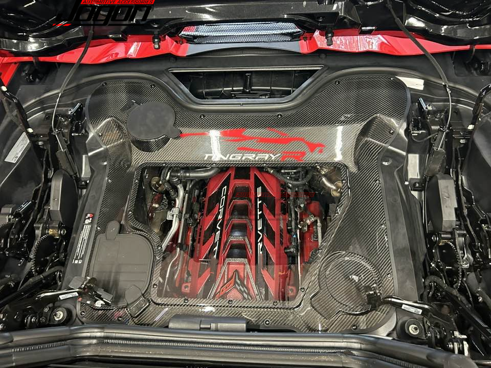 Real Carbon For Corvette C8 Z06 Stingray HTC Convertible Clear Engine ...