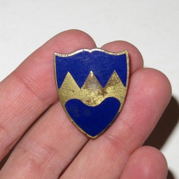 WW2 US Army 414th Infantry Regiment DUI Pin Back Dondero Sterling | eBay