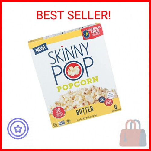 Skinny Pop Butter Microwave Popcorn, 16.8 OZ 816925021217 | eBay