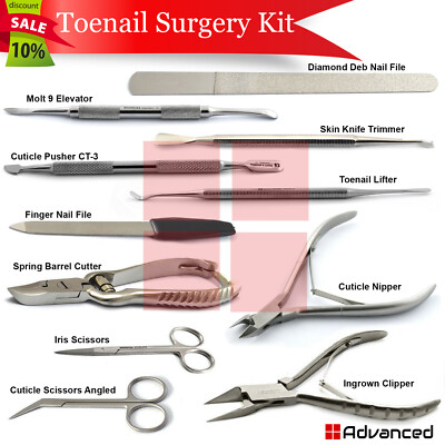 Branded Chiropody Podiatry Toenail Removal Kit Ingrown Cutter Nail ...