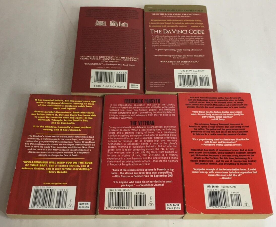 Variety Lot of 10 Paperback Books GENRE: SUSPENSE MYSTERY THRILLER ...