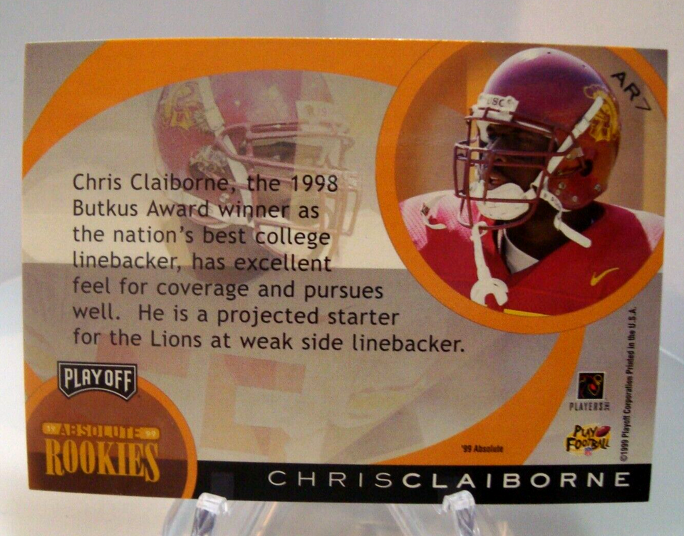 1999 Playoff Absolute CHRIS CLAIBORNE Absolute Rookies AR7 | eBay