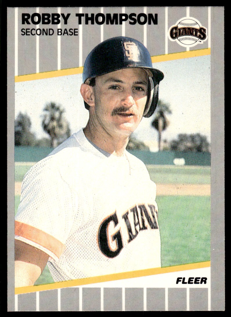 1989 Fleer Baseball Card Robby Thompson San Francisco Giants #344 | eBay